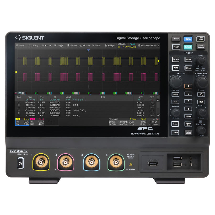 Siglent SDS1202X HD | Siglent Digital Oscilloscopes - TestEquity GmbH